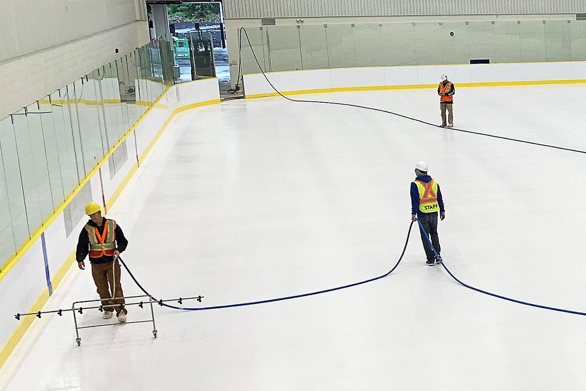 PHOTOS: First look at ice installed at new arena in North Surrey ...