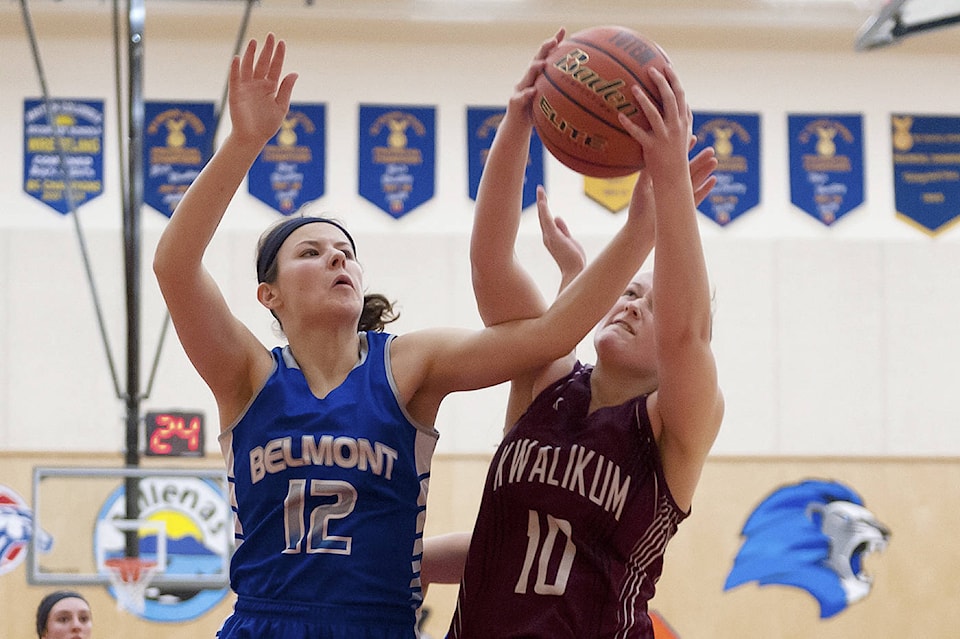 Belmont Secondary senior girls basketball team scores crazy hoop Goldstream News Gazette