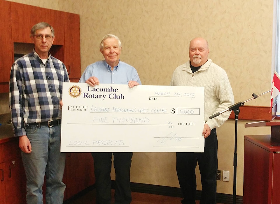 PHOTO: Rotary supports Lacombe Performing Arts Centre Foundation ... PHOTO: Rotary supports Lacombe Performing Arts Centre Foundation ...