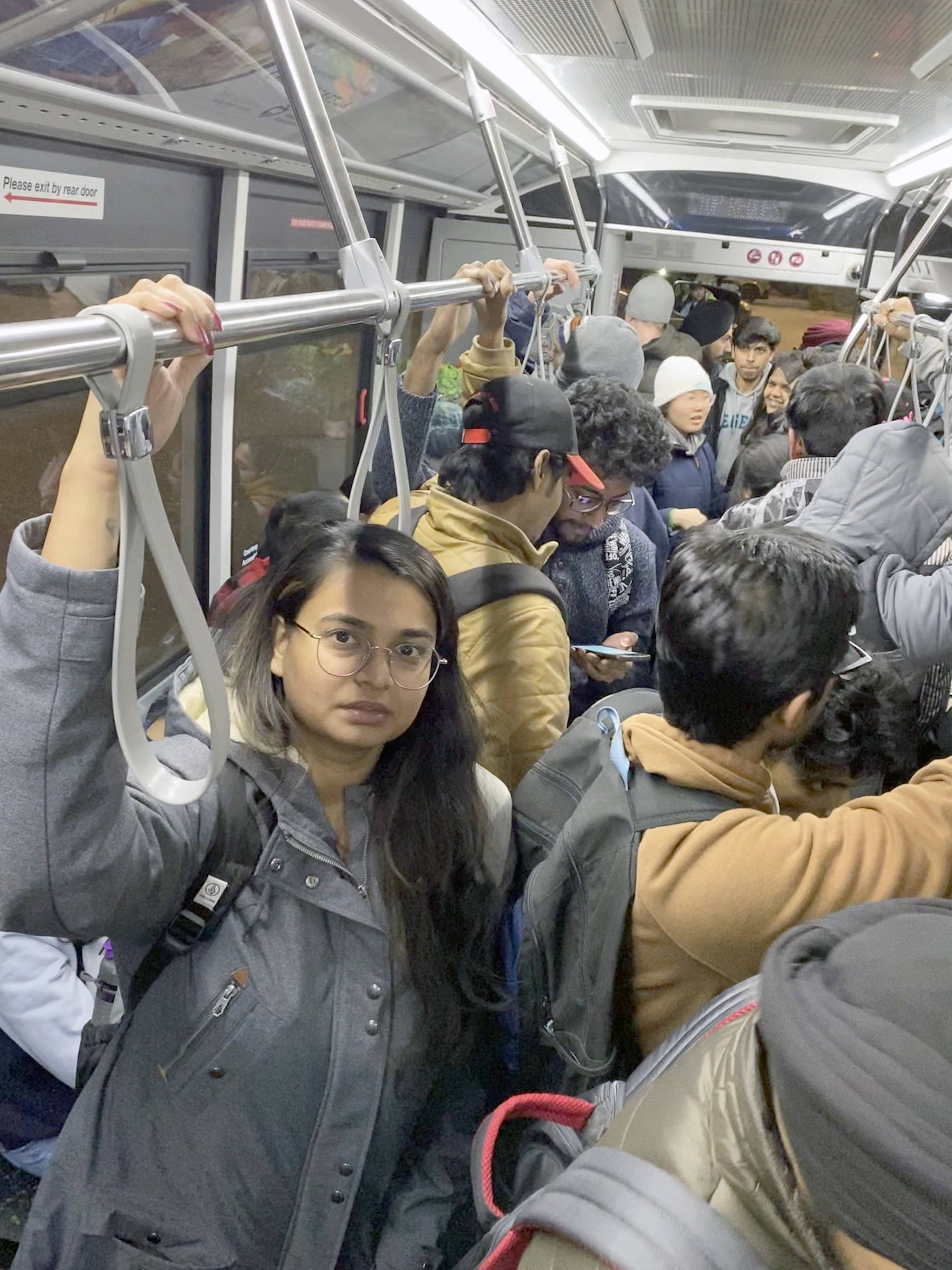Crowded Metro Bus
