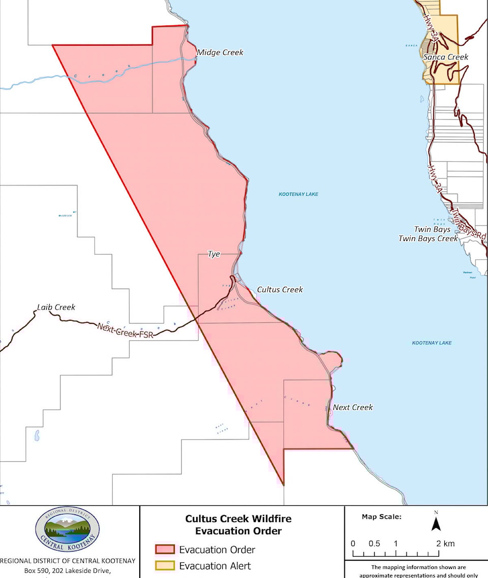 Evacuation Order Issued For Cultus Creek Wildfire Nelson Star