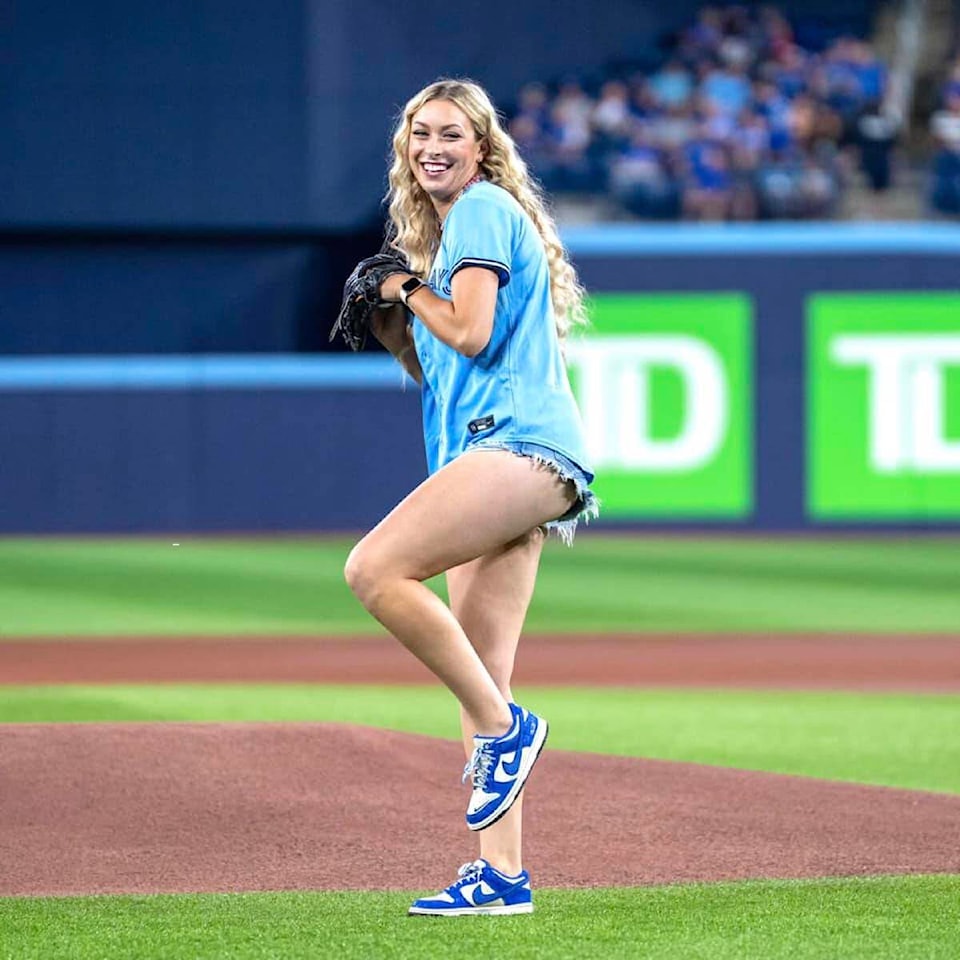 First pitch at Toronto Blue Jays game for Whalley Chiefs grad after she made baseball history North Delta Reporter