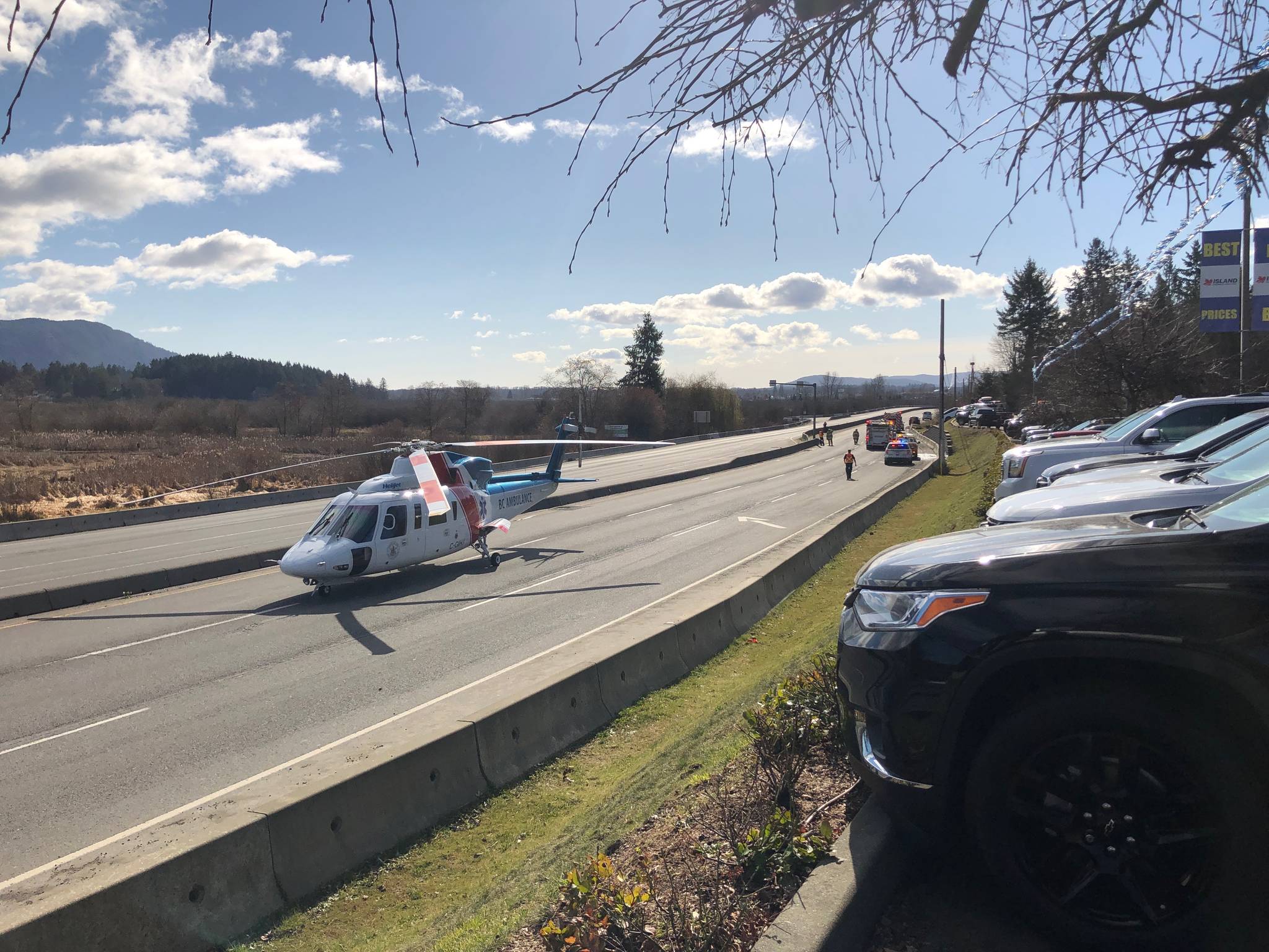 UPDATED: Patient airlifted from Duncan after being crushed by car - North Island Gazette