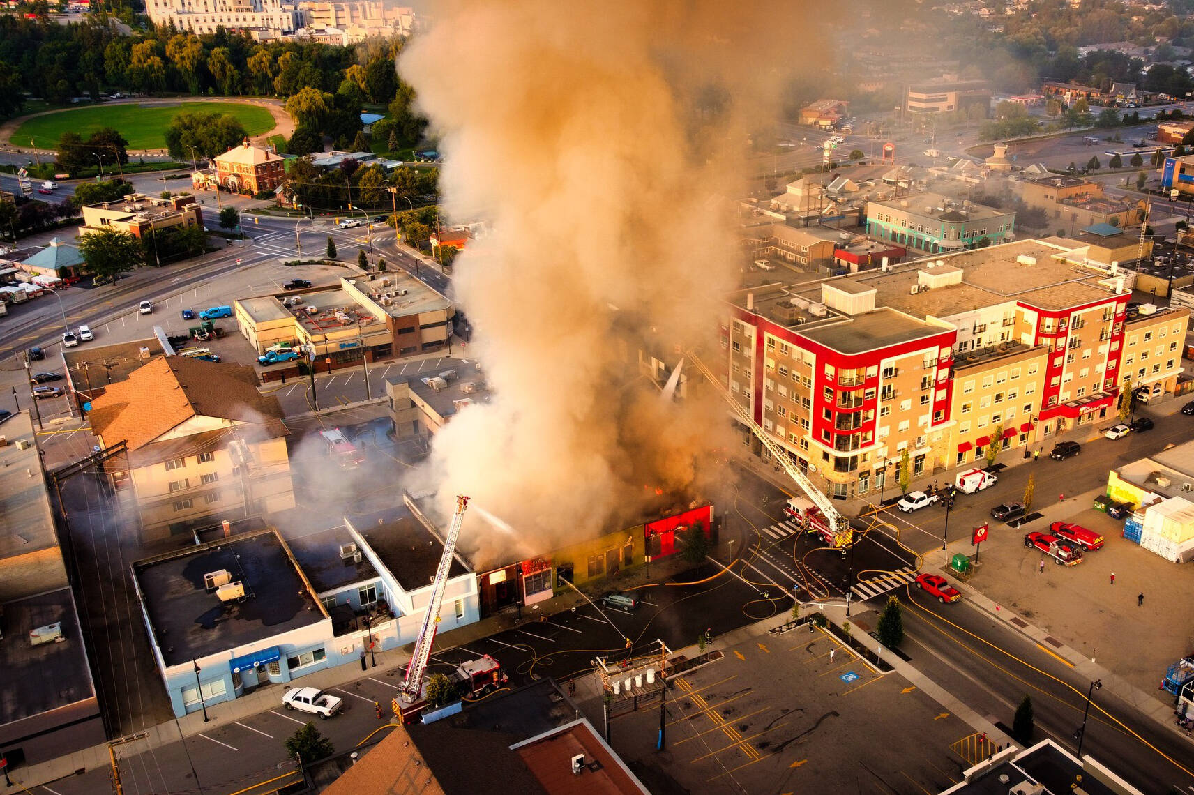 UPDATE: Vernon fire crews battling downtown blaze affecting multiple ...