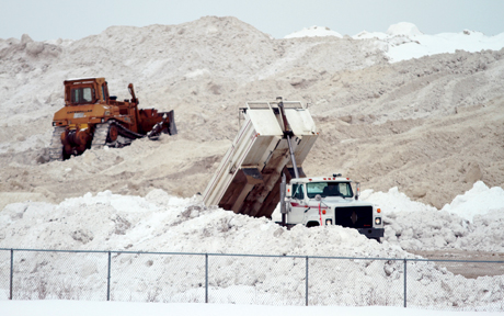 Snow piling up - Red Deer Advocate