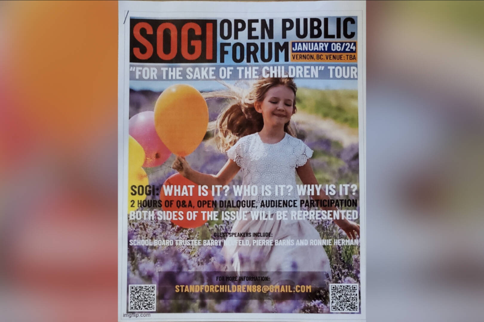 Armstrong hall denies SOGI forum rental application - Vernon Morning Star