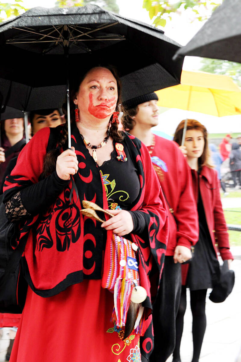 Red dresses honour murdered and missing Indigenous women - Maple Ridge ...
