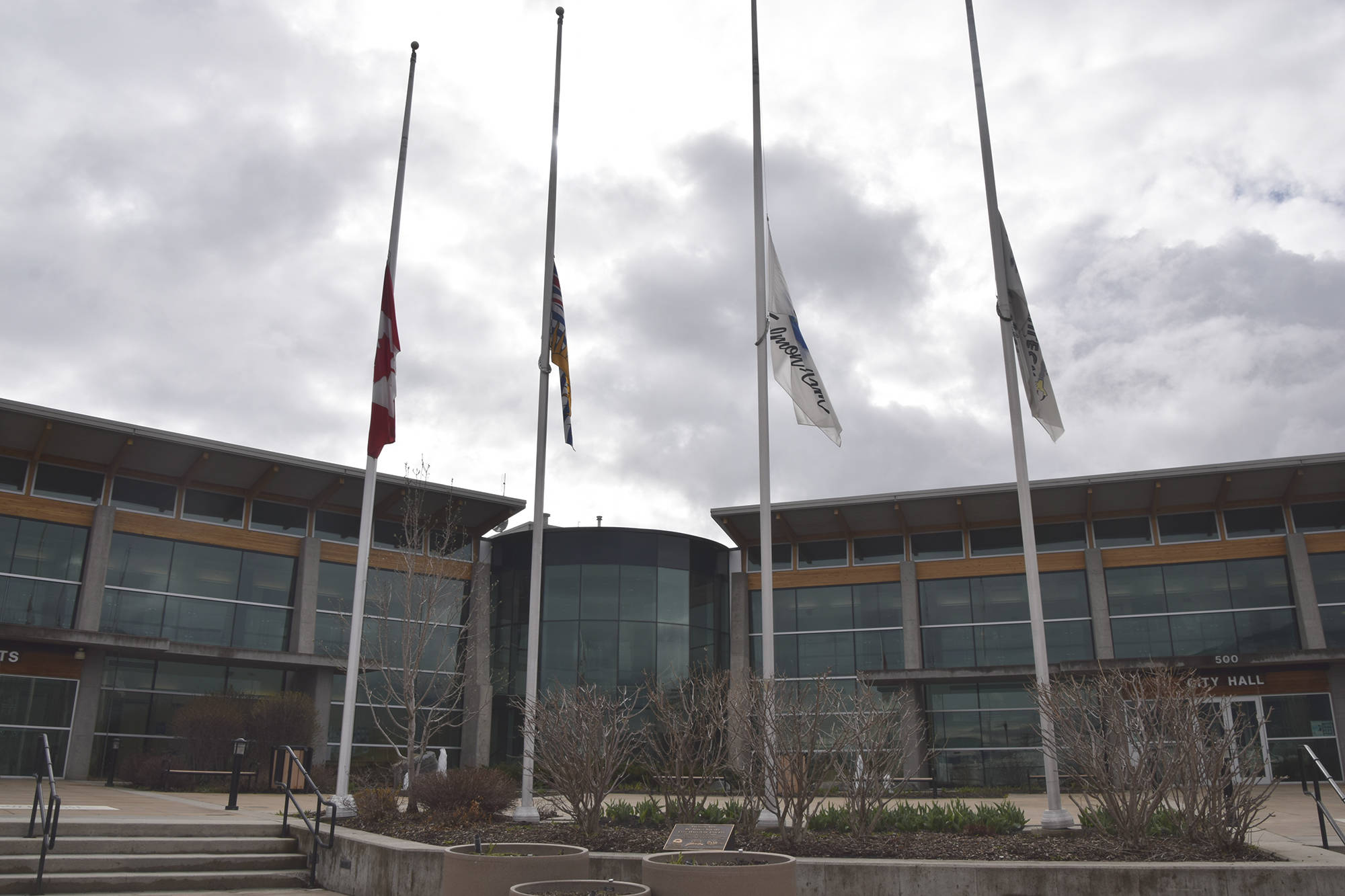 City of Salmon Arm flags fly at half mast as city mourns church shooting victim - The ...