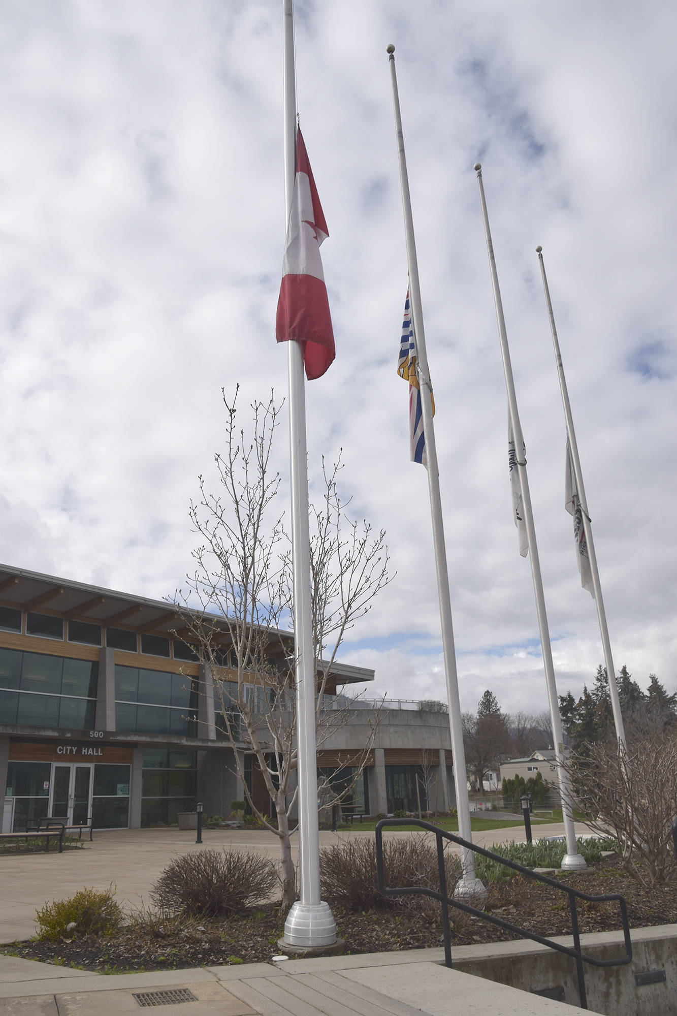 City of Salmon Arm flags fly at half mast as city mourns church shooting victim - The ...