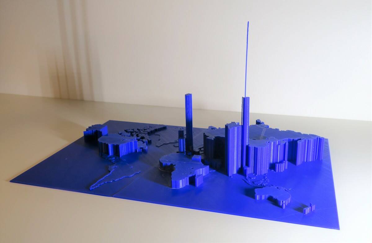 3D-printed world map shows global coverage of Indian newspaper 100 ...